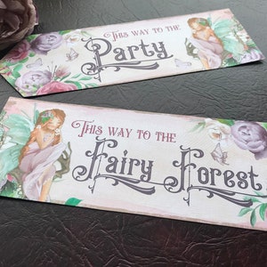 Fairy Party Signs Fairy Arrow Signs Enchanted Fairy Party | Etsy