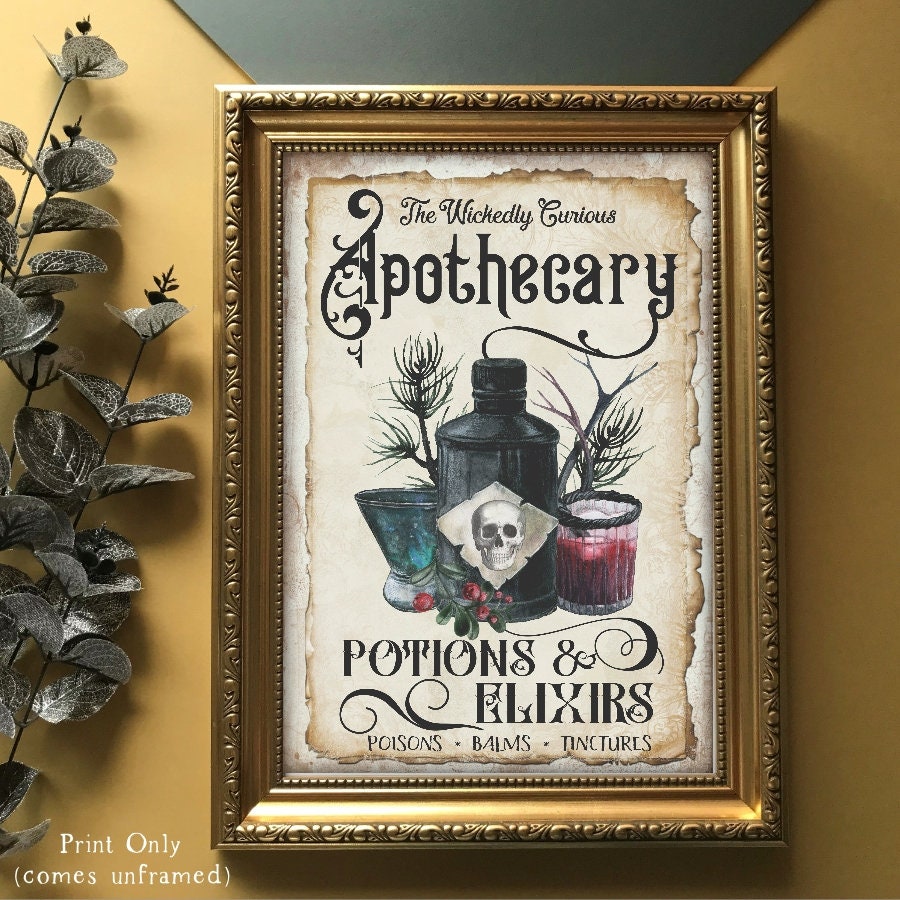 Halloween Apothecary Sign Vintage Halloween Potions & - Etsy UK