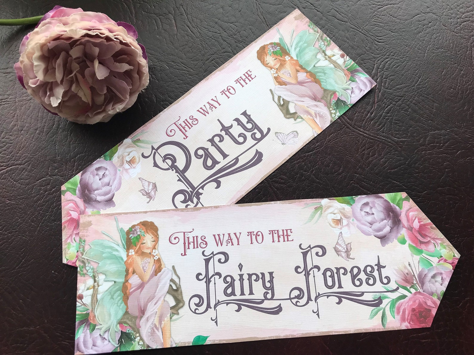 Fairy Party Signs Fairy Arrow Signs Enchanted Fairy Party | Etsy