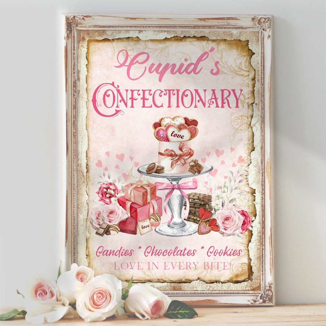 Valentine's Confectionary Sweet Sign Valentine's Day - Etsy