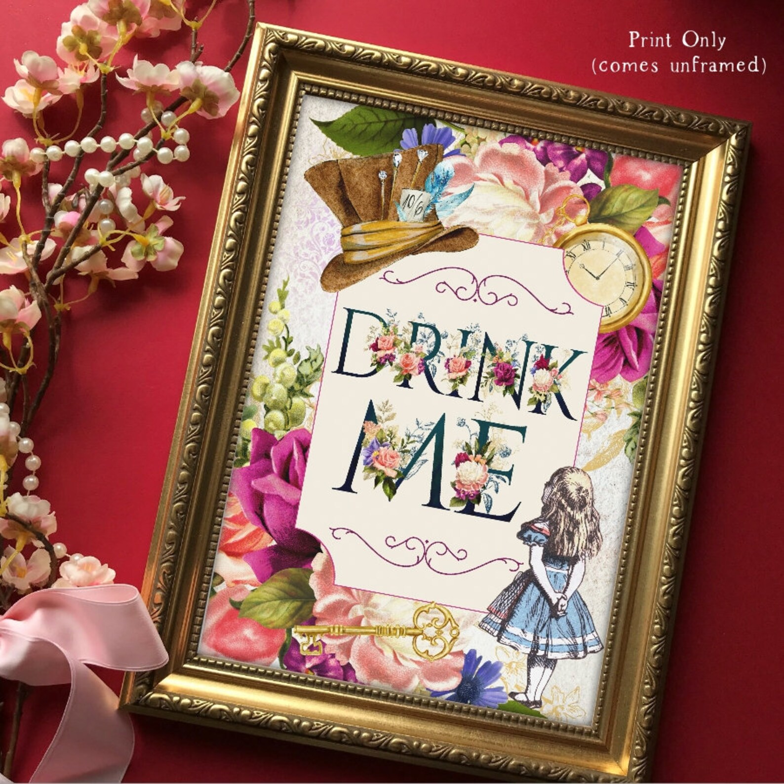 Alice in Wonderland Drink Me Sign Onederland Tea Party Sign - Etsy UK