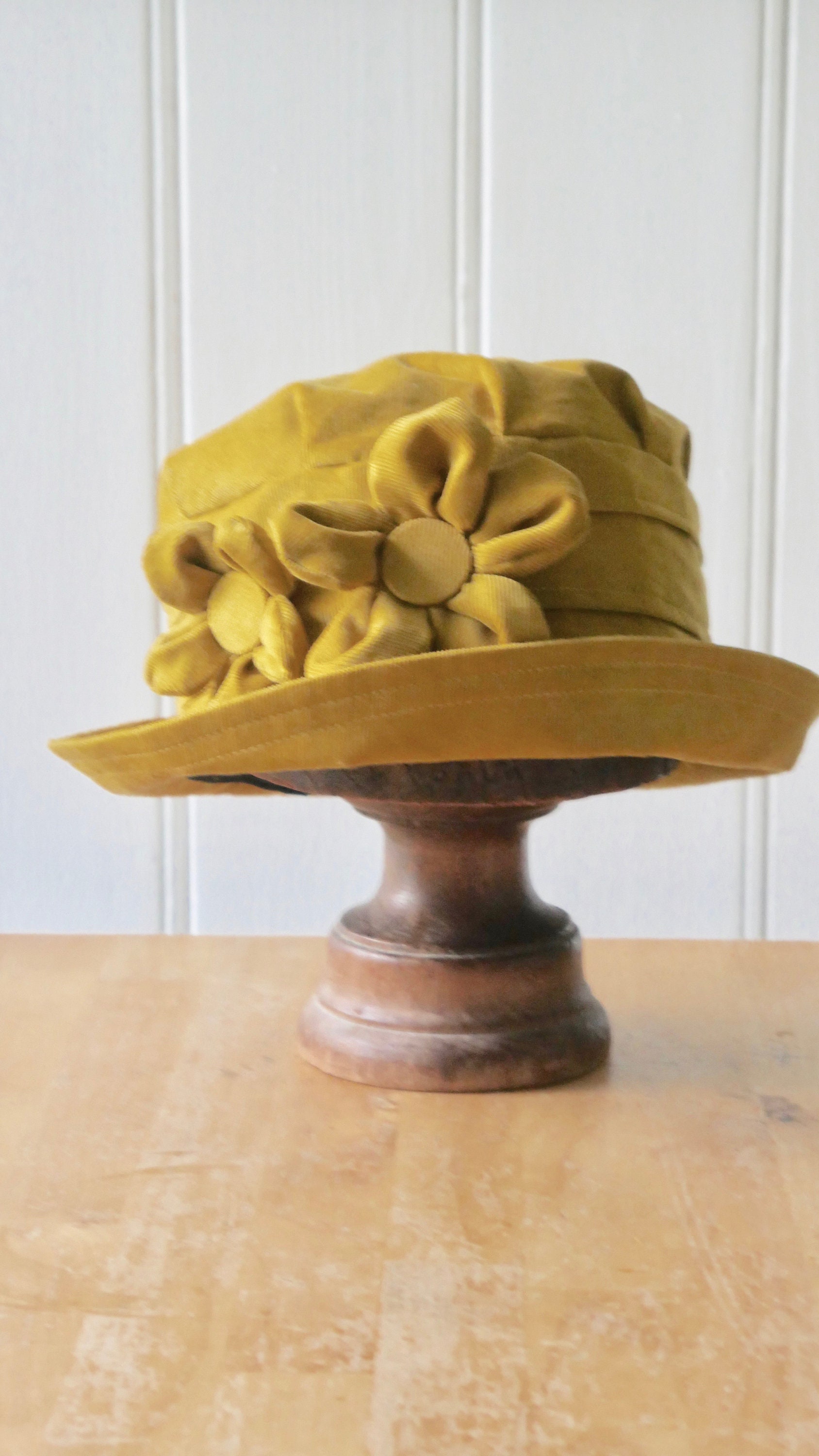 Mustard Cloche Hat Mustard Winter Hat Mustard 1920s Hat | Etsy