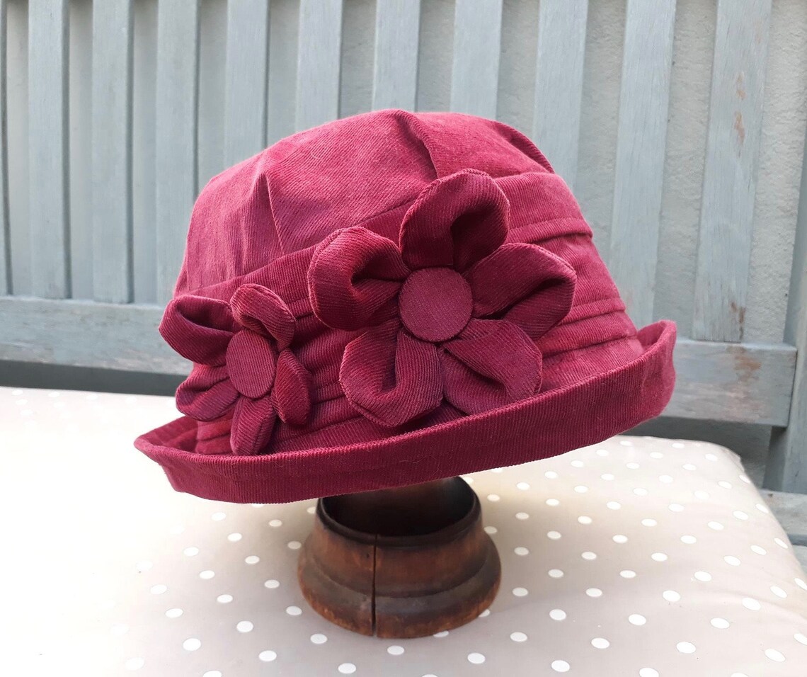 Burgundy Red Cloche Hat Wine 1920s Hat Red Winter Hat Red - Etsy UK