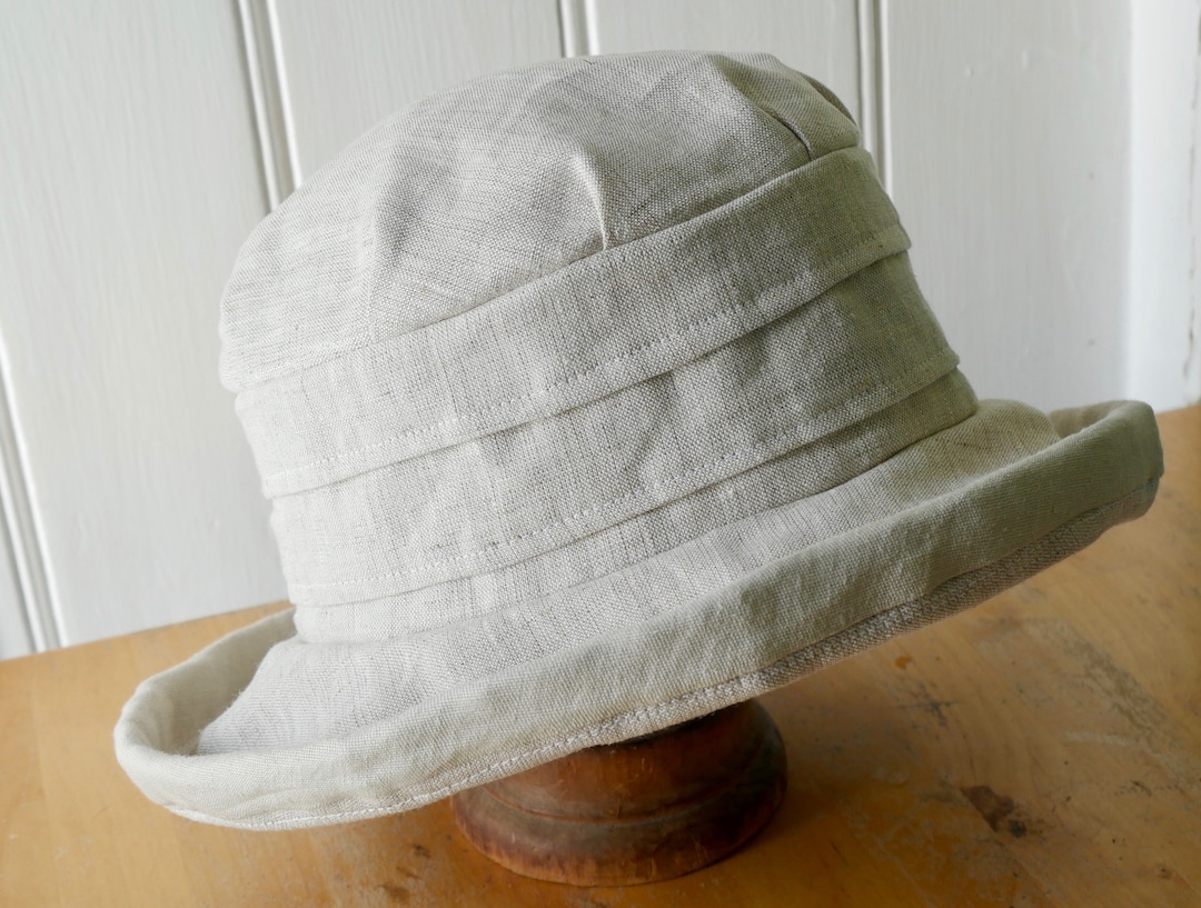Natural Linen Sun Hat, Wide Brim, Holiday Vacation Hat - Etsy