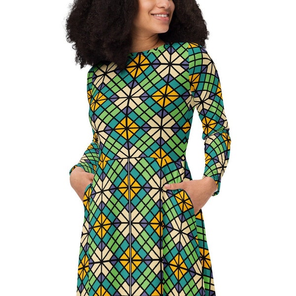 Bold Print Dress - Etsy