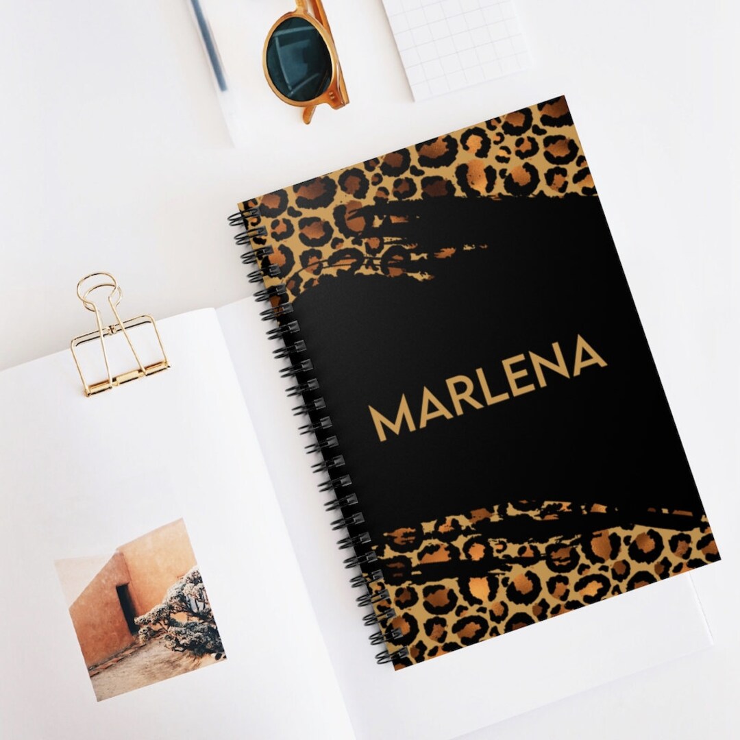 Personalized Leopard Print Notebook: Custom Name Journal - Etsy