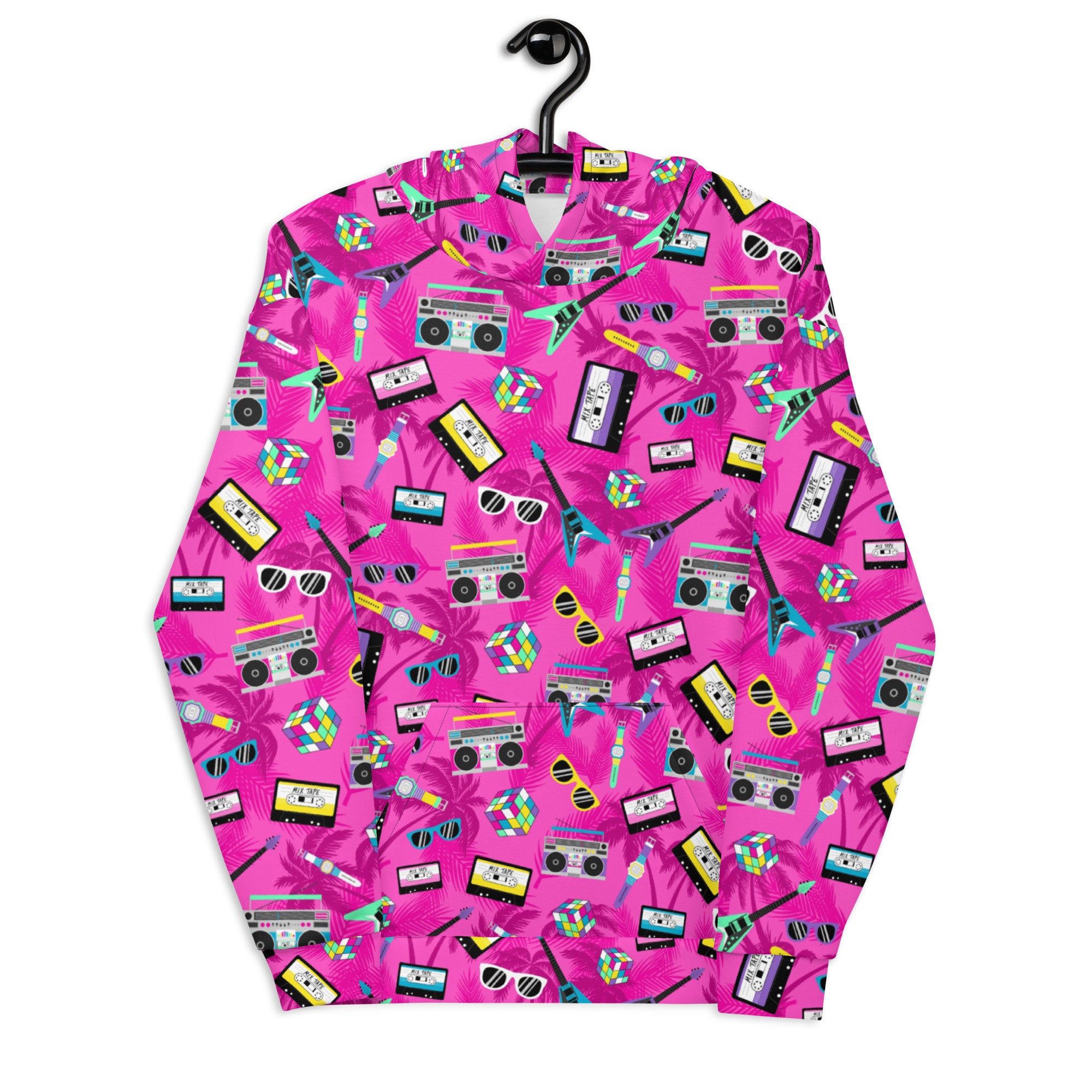 1980s Hoodie Pink 80s Hoodie 80s Themed Hoodie Eighties - Etsy