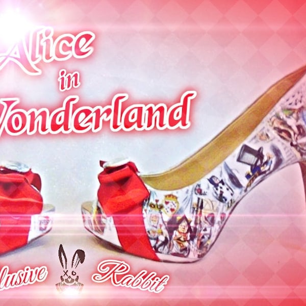 Alice in Wonderland High Heels - Etsy