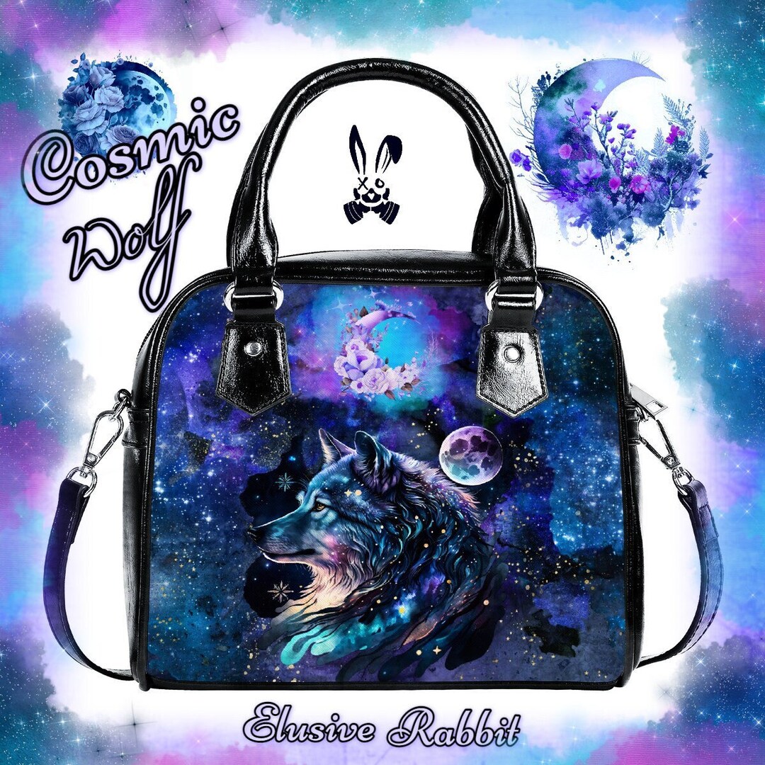 Cosmic Wolf Gothic Nebula Galaxy Moon Christmas Birthday Bag Handbag ...