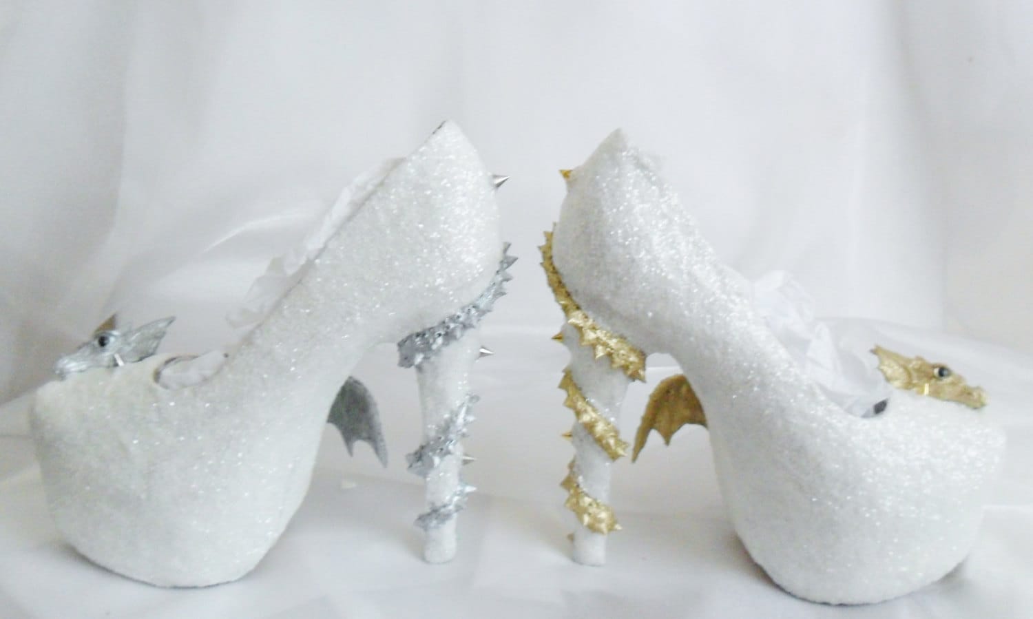 Metallic Dragon Spike Heels Style 1 Custom Hand Sculpt Paint - Etsy