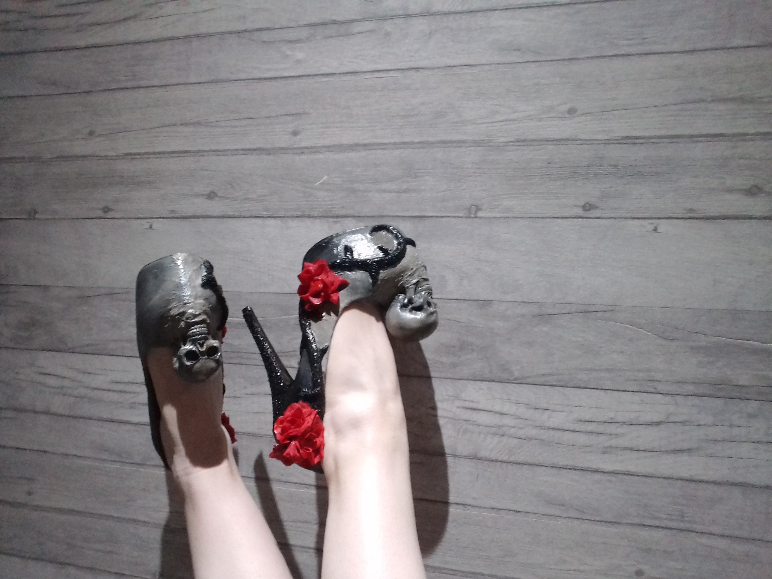 Skull Heels Grim Reaper Goth Gothic Halloween Cosplay Costume | Etsy