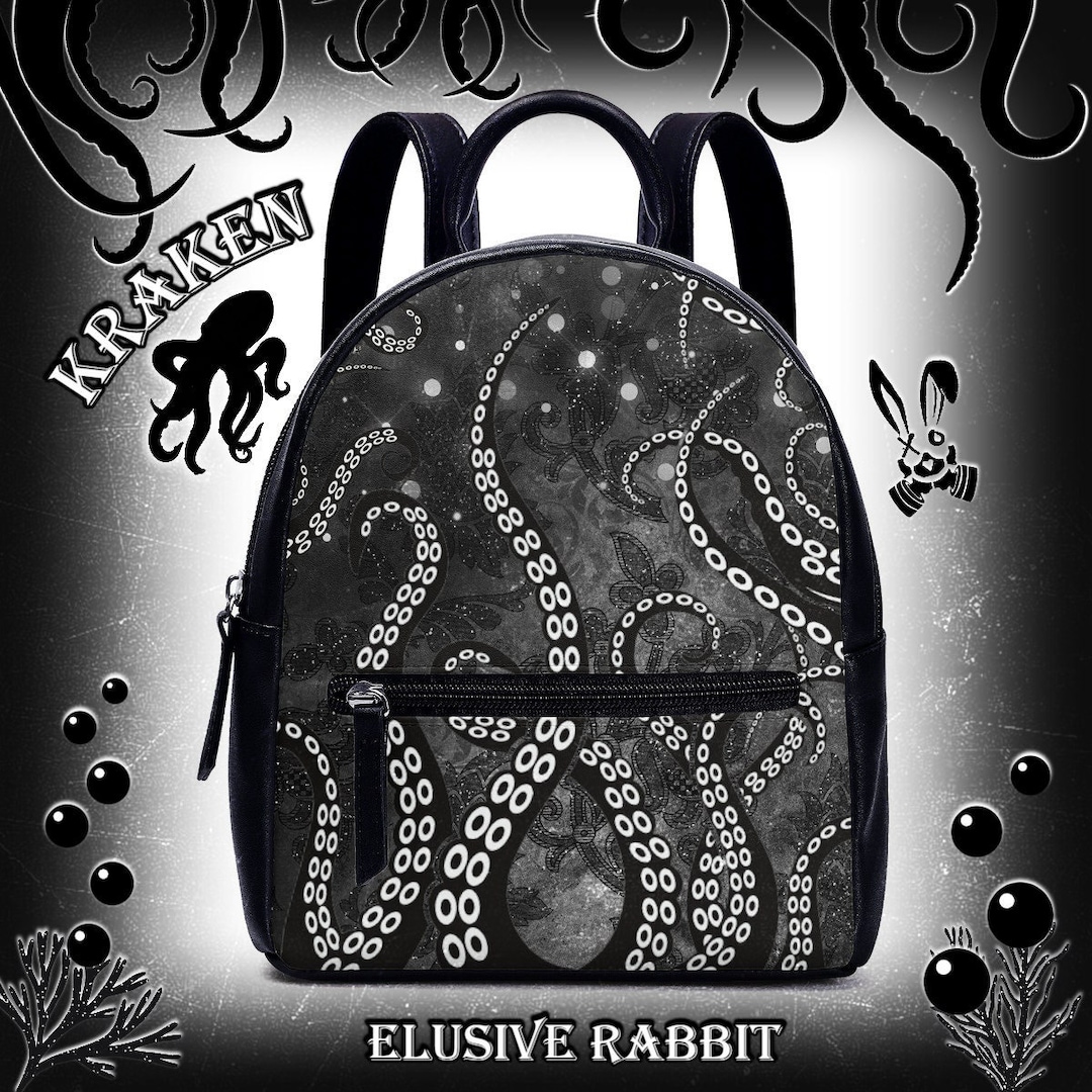 Gothic Kraken Backpack Tentacle Squid Cthulhu Octopus Gift Christmas ...