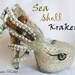 The Sea Shell Kraken Heels Custom Hand Sculpt Paint Shoe Size 3 4 5 6 7 ...