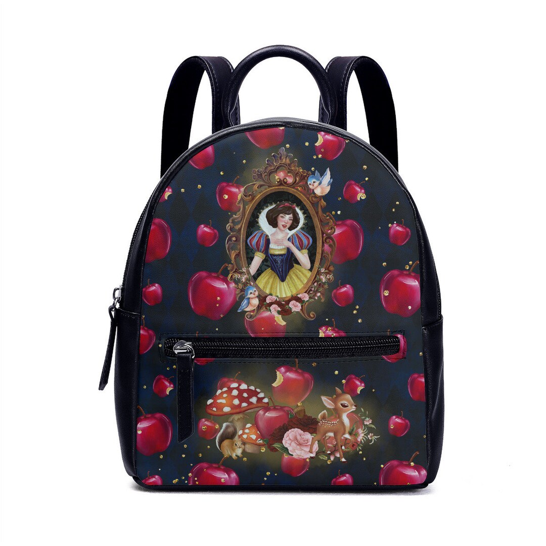 Navy Blue Apple Snow White Backpack Seven Dwarfs Princess Brothers ...