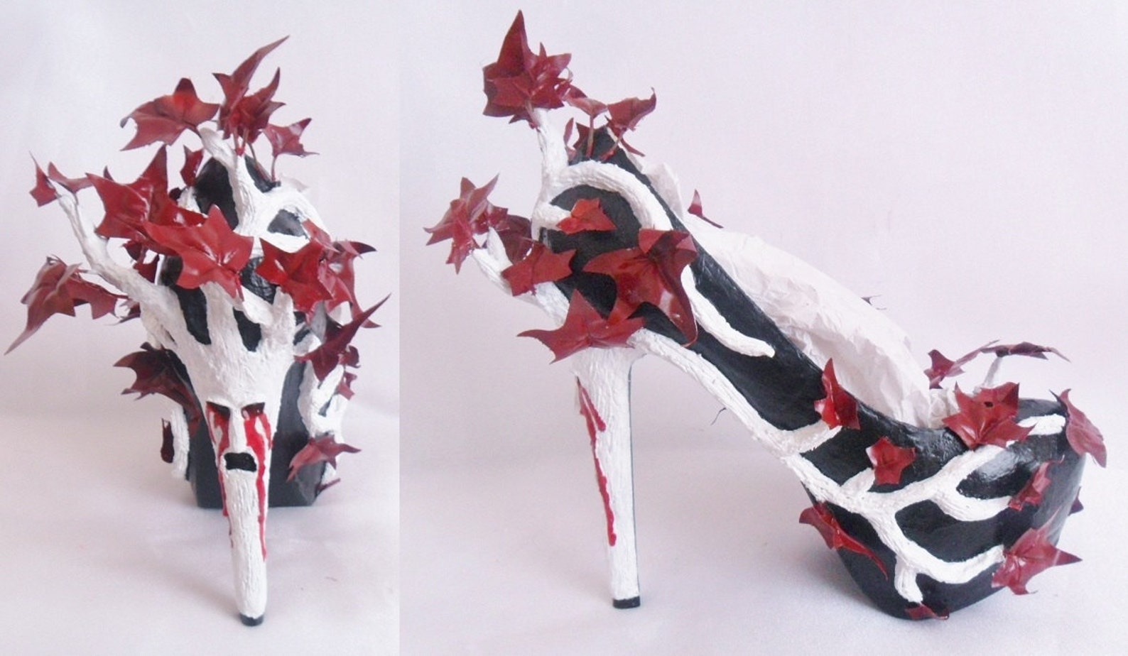 Women Weeping Heart Tree Custom Hand Sculpt Paint Tree Branch Leaves ...