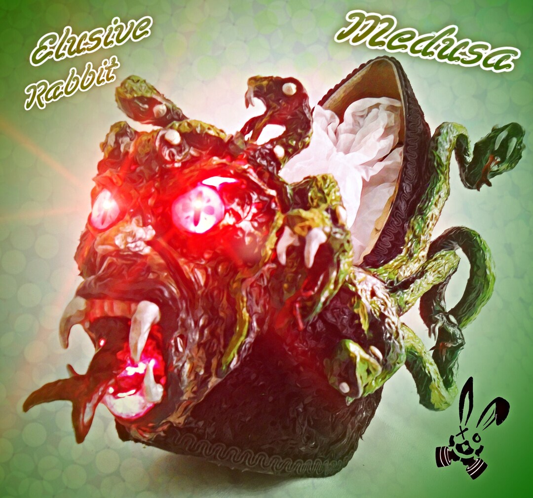 Monstrous Medusa Light up SFX Heels Snakes Serpent Reptile Scale Greek ...