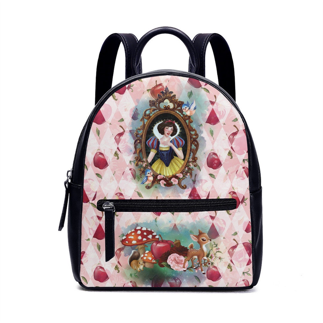 Pink Snow White Backpack Seven Dwarfs Princess Brothers Grimm Fairy ...