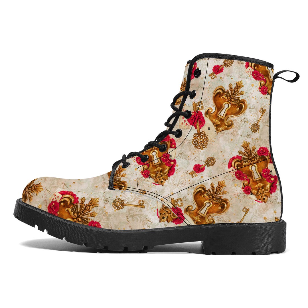 Padlocked Alice in Wonderland Winter Boot Christmas UK 3 4 5 6 7 8 9 10 ...