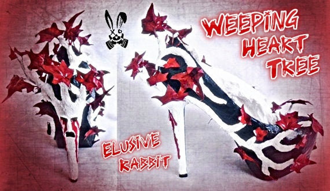 Women Weeping Heart Tree Custom Hand Sculpt Paint Tree Branch - Etsy