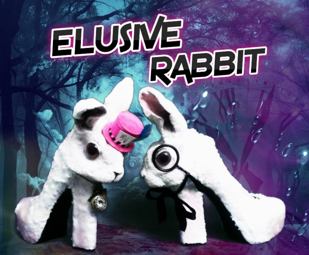 Elusive Rabbit Heels White Pink Mad Hatter Sequin Reversible Custom ...