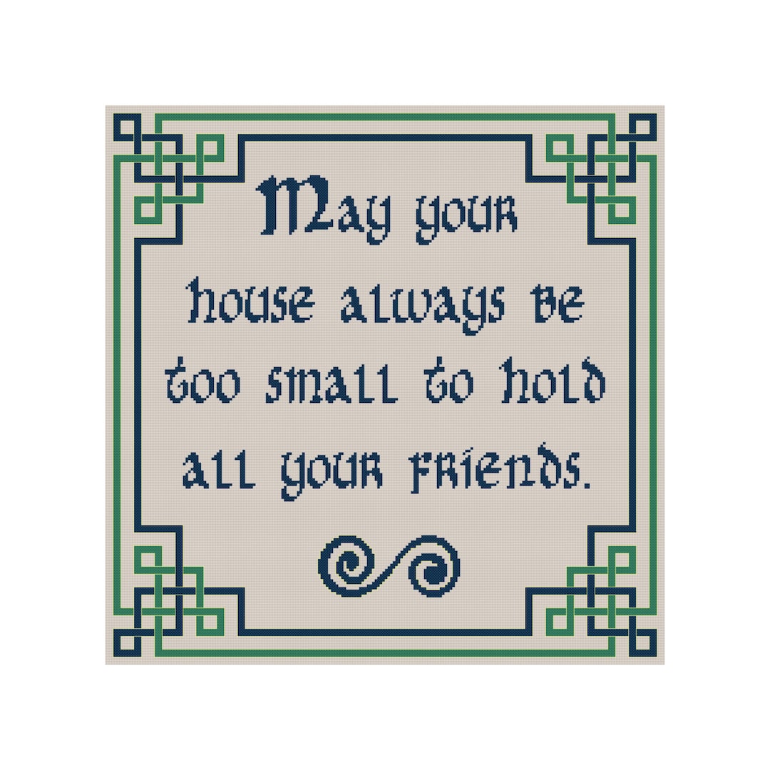 Irish Blessing, Celtic Cross Stitch Pattern by Cowbell Cross Stitch - Etsy