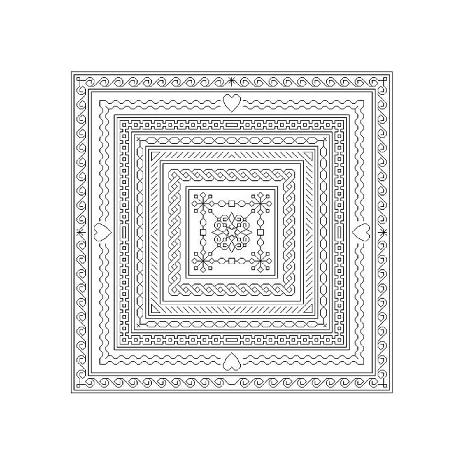 Blackwork Embroidery Set of 3 Patterns Instant Download PDF - Etsy