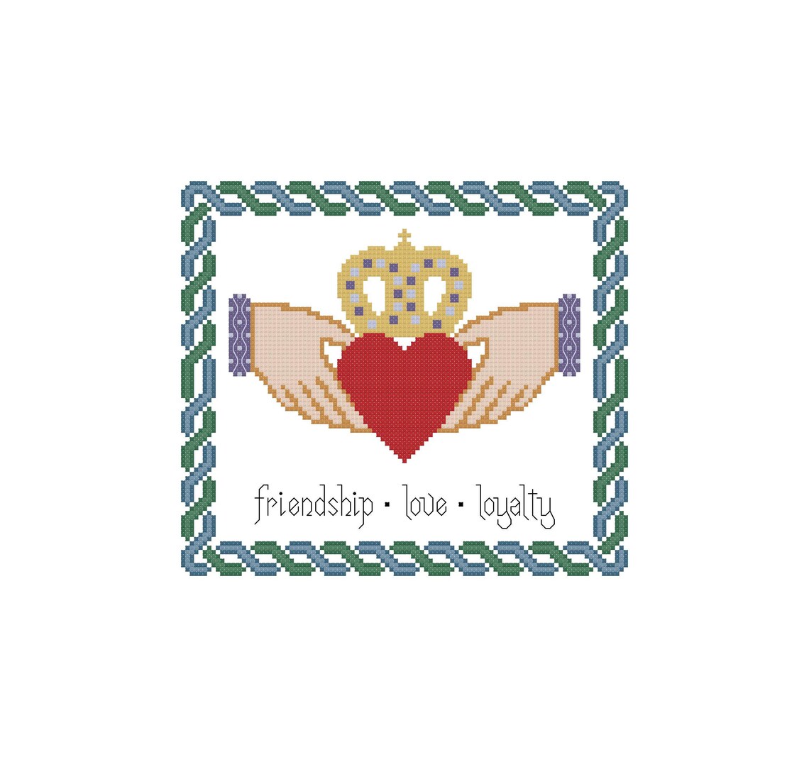 Irish Cross Stitch Pattern, Irish Claddagh, Celtic Cross Stitch ...