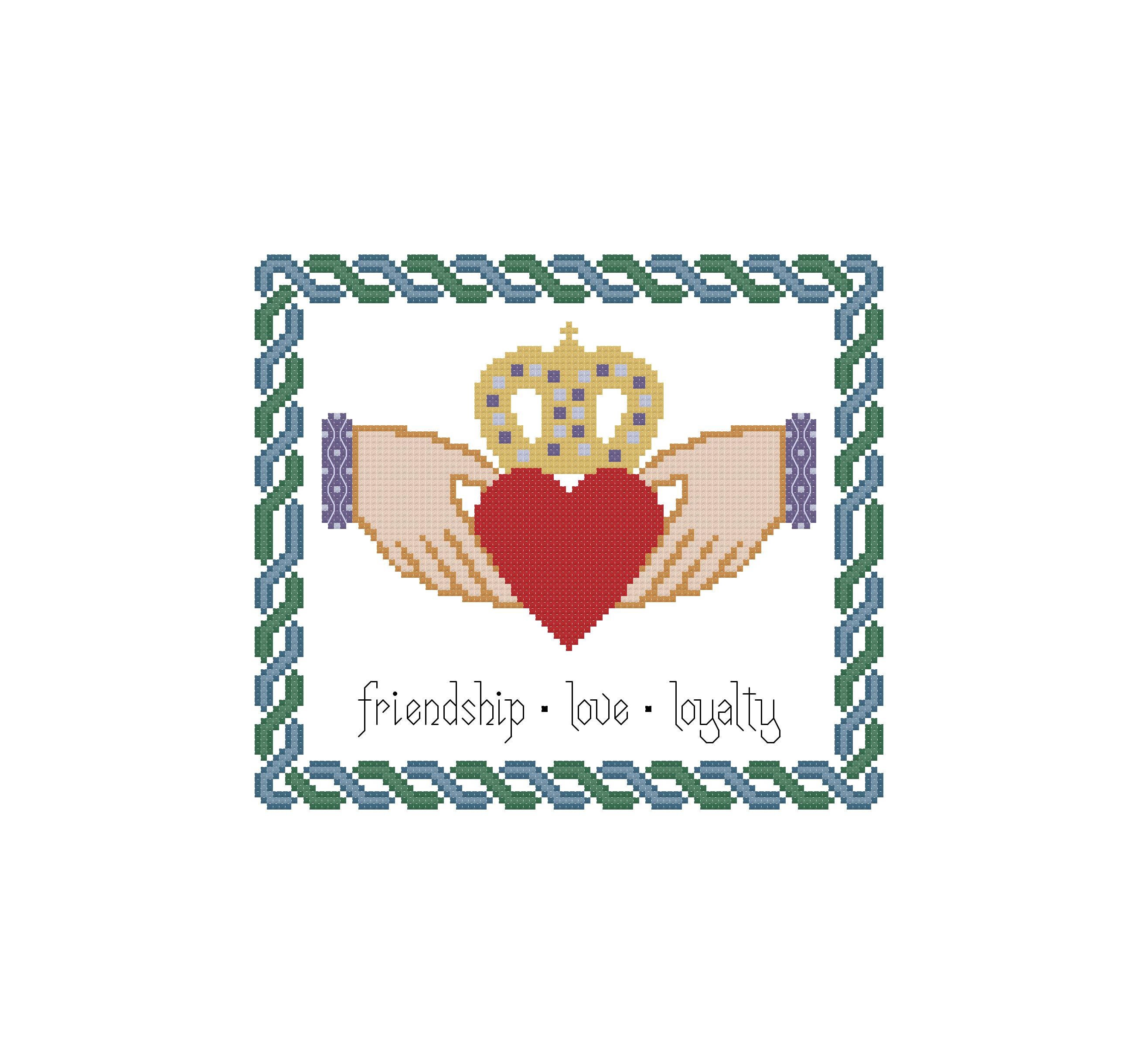 Irish Cross Stitch Pattern, Irish Claddagh, Celtic Cross Stitch ...