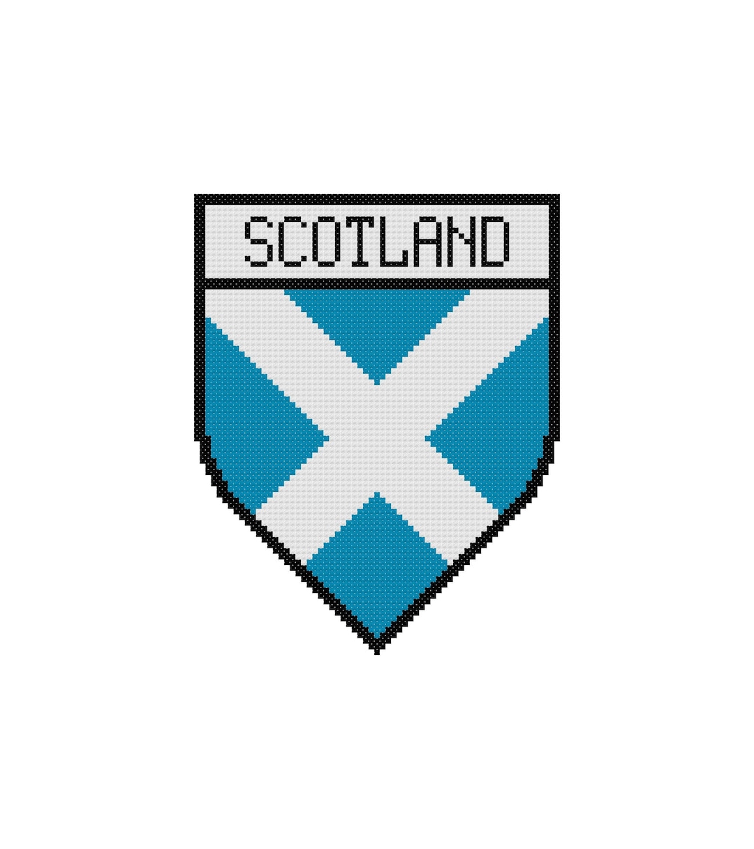Scottish Cross Stitch Pattern, Scotland Crest, Scotland Flag, Cowbell ...