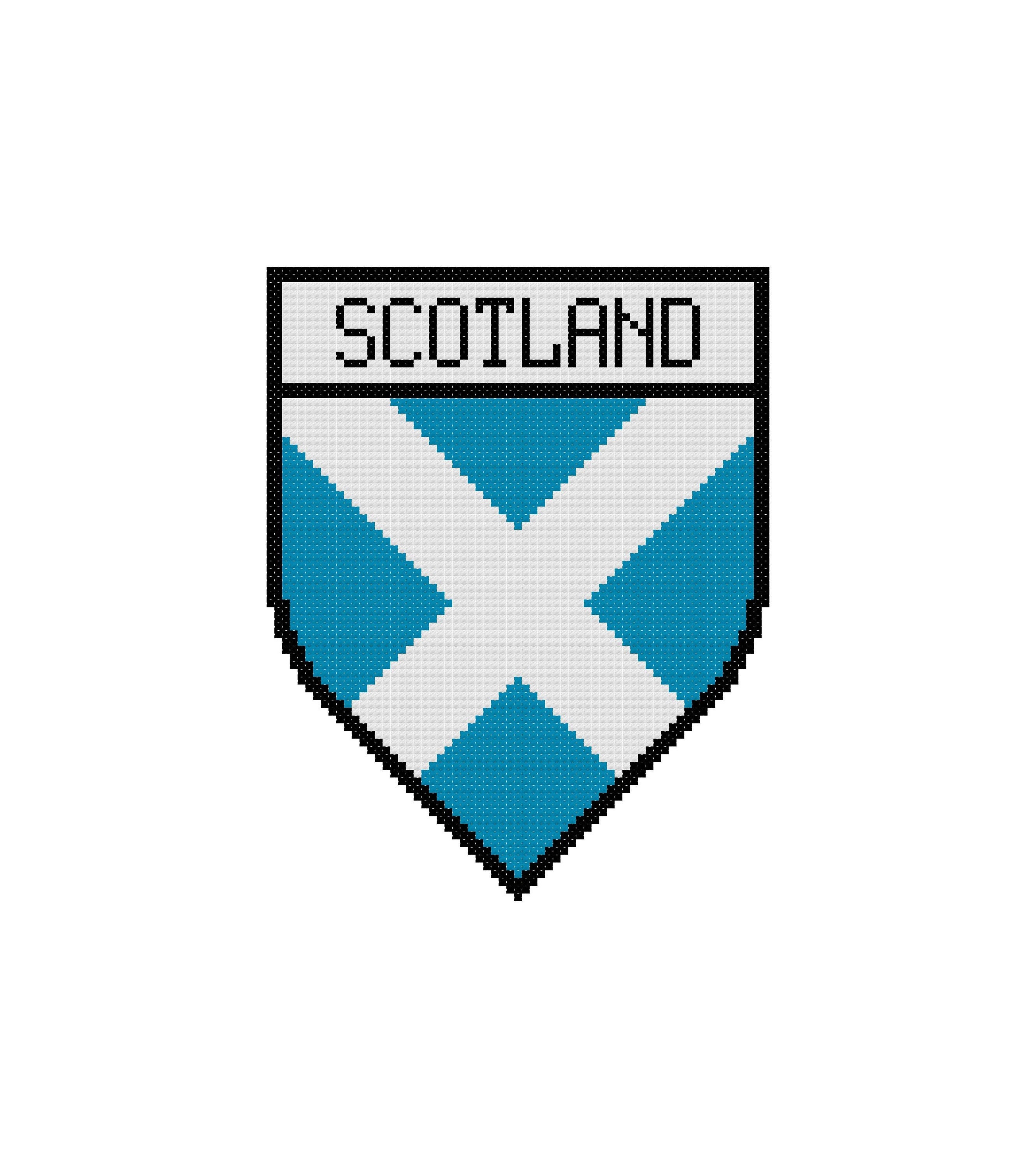 Scottish Cross Stitch Pattern, Scotland Crest, Scotland Flag, Cowbell ...