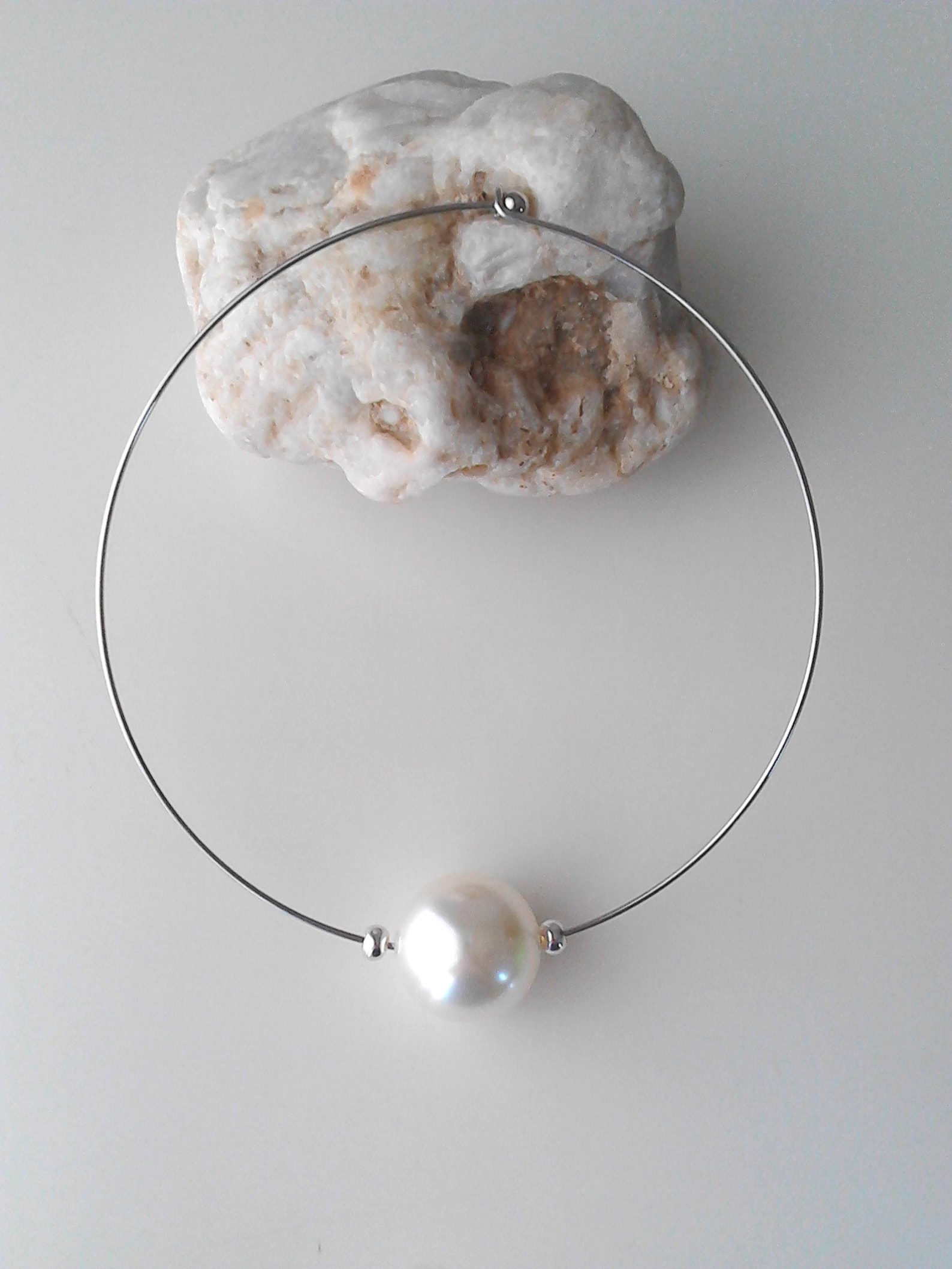 Large Pearl Necklace Big Pearl Necklace Chunky Pearl Necklace - Etsy