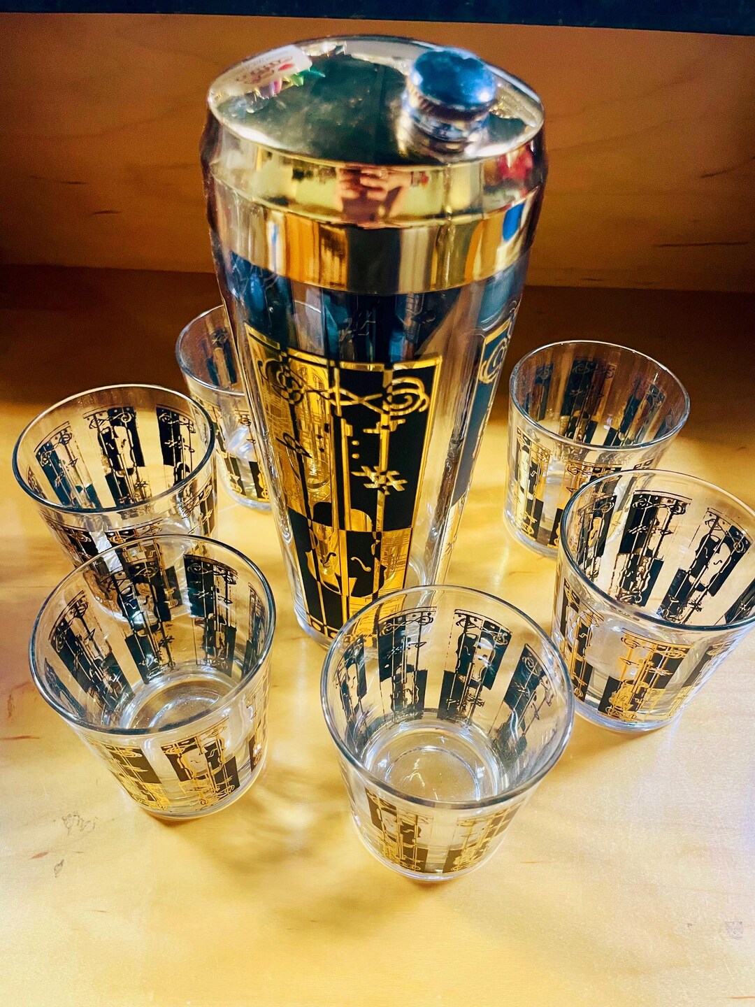 Very Cool MCM Music Mid Century Modern Coctail Shaker Set - Etsy