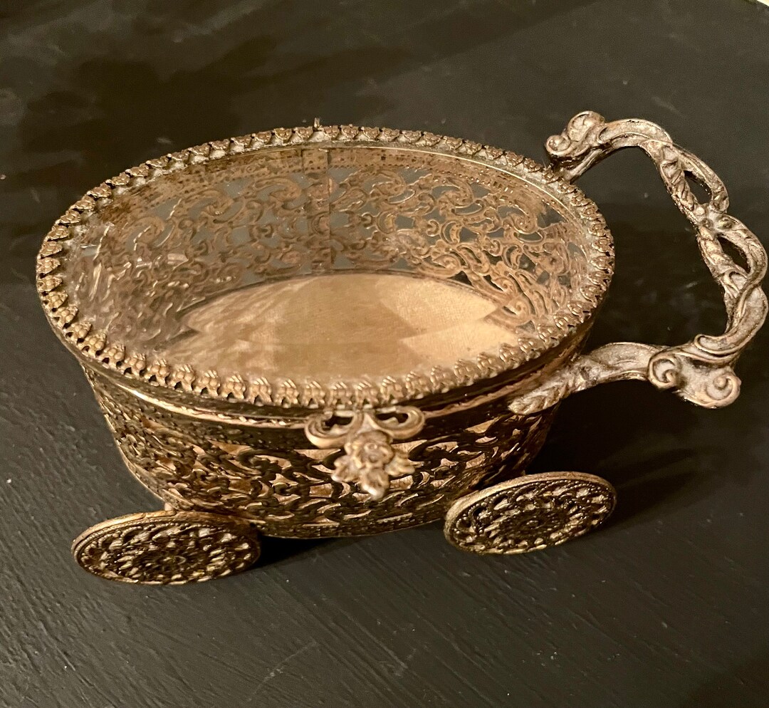 Antique Gold Coach Carriage Style Casket Jewelry Box - Etsy
