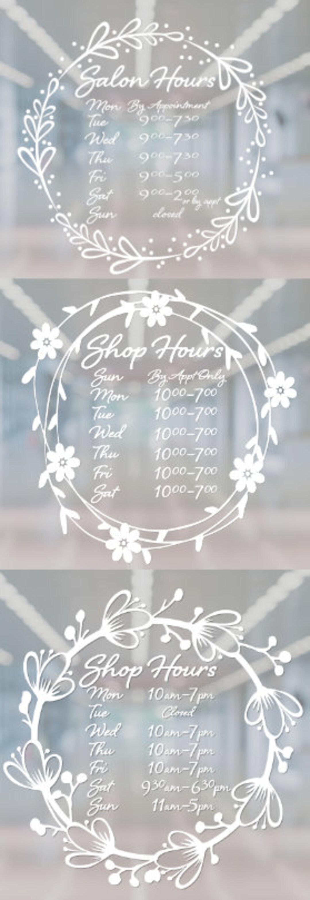 Previous Purchaser CUSTOM REDO/REBRAND Store Hours Decal / - Etsy