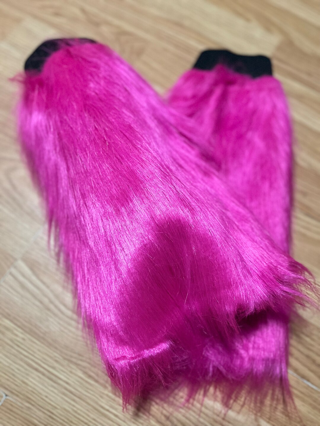 Pink Furry Fluffy Legwarmer Boot Cover Halloween Costume Dance Clubwear ...