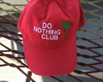 Do Nothing Club Hat White | Etsy