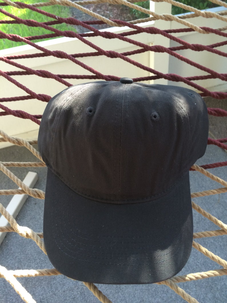 Plain Black Hat With a Metal Adjustable Buckle | Etsy