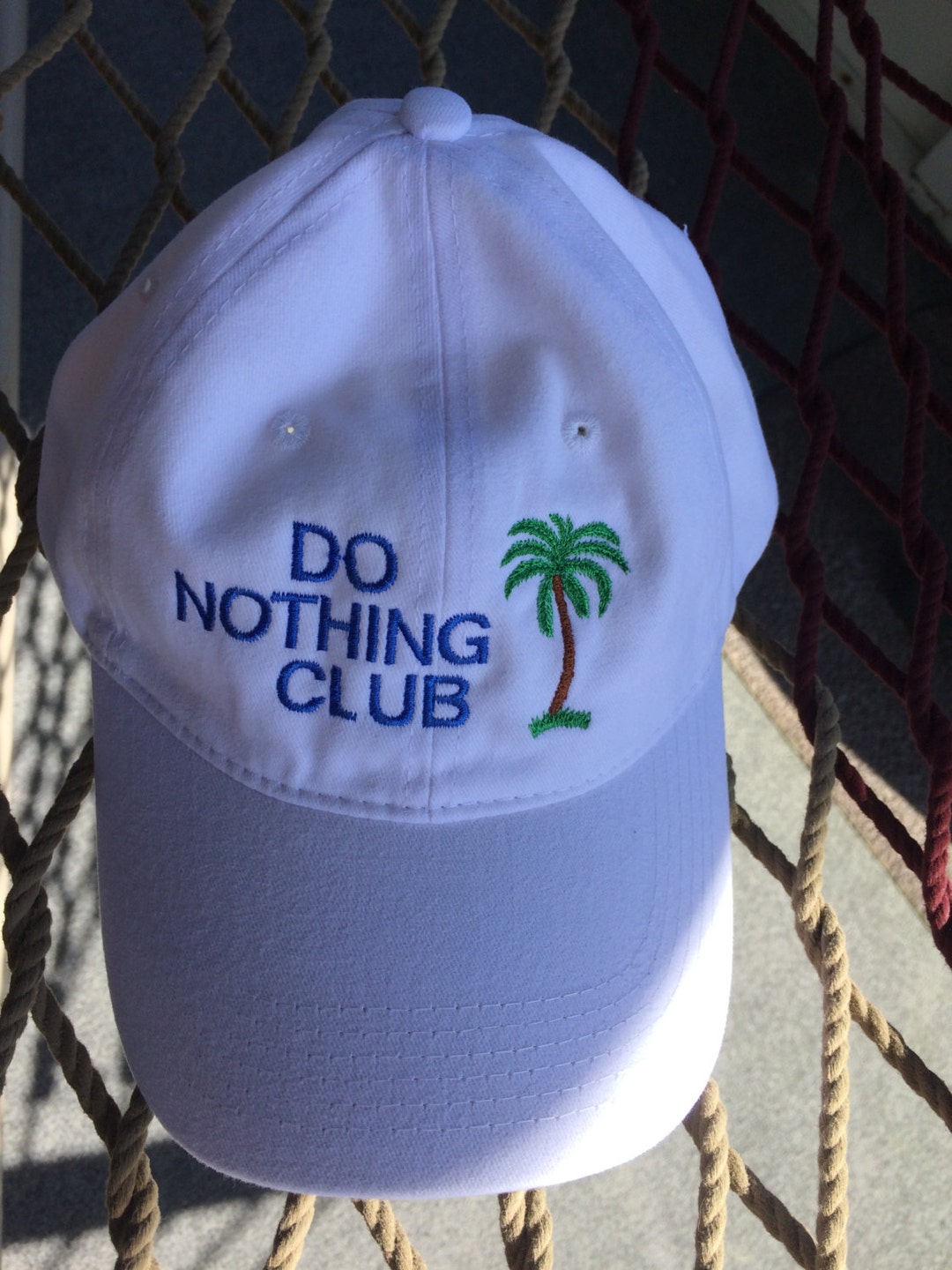 Do Nothing Club- White W/jay Blue Lettering - Etsy