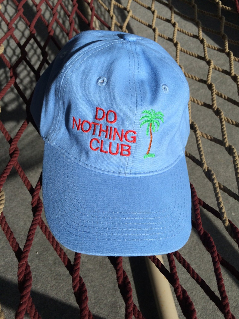 Do Nothing Club - Light Blue W/red Letters - Etsy