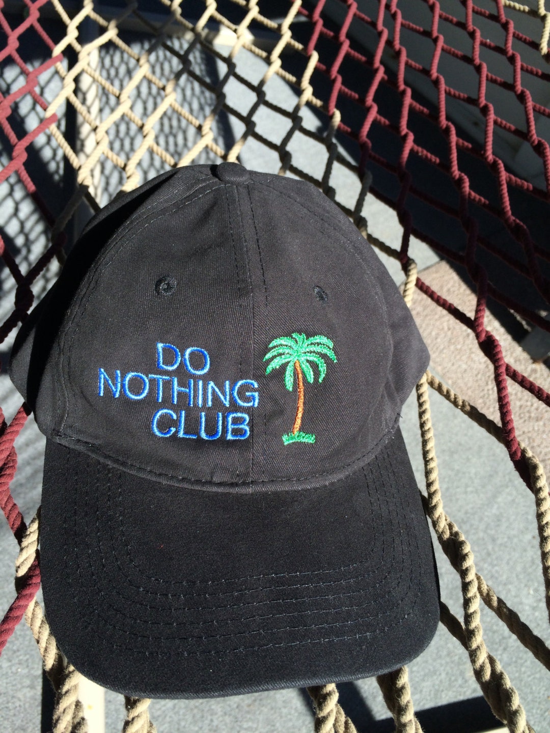 Do Nothing Club-black Flopy-(president W/ Palm Tree on the Back) - Etsy