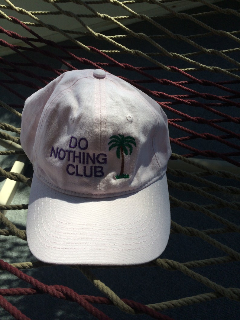 Do Nothing Club Cap Pink W/purple Lettering - Etsy