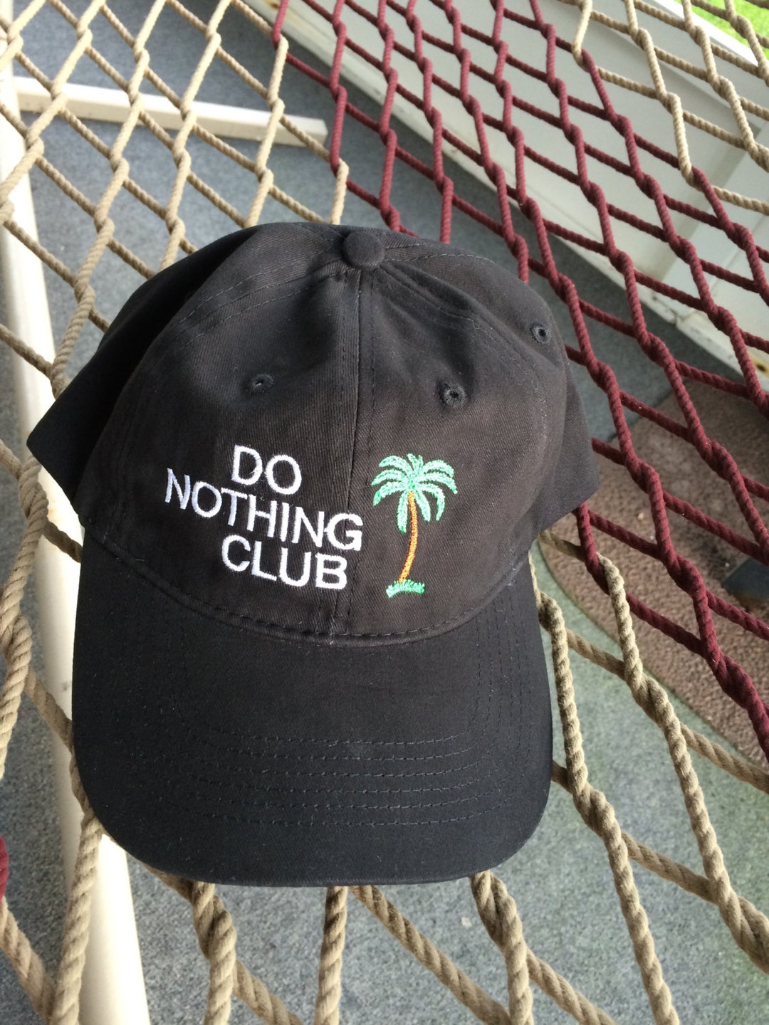 Do Nothing Club - Black Hat W/white Letters and "president" on the Back ...