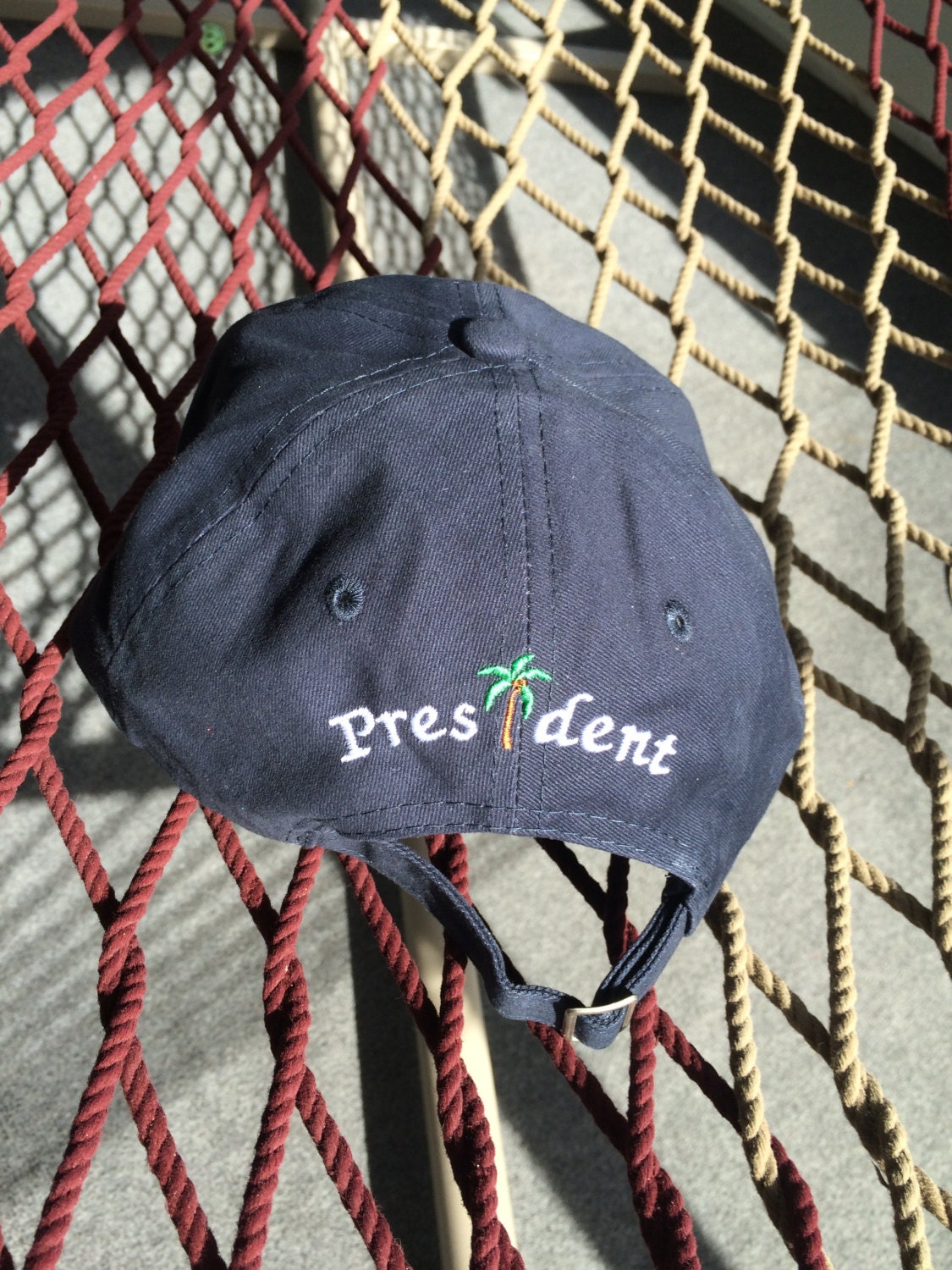 Do Nothing Club - Navy Hat With White Letters (president With A Palm ...