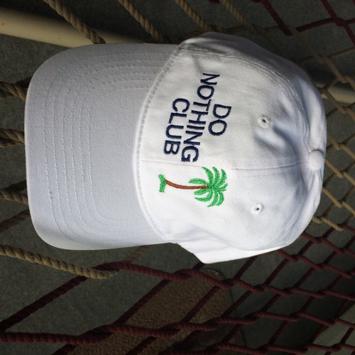 Do Nothing Club Black Hat W/white Letters and | Etsy