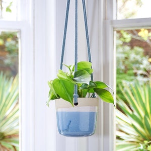 Ceramic Hanging Planter Hazy Skyline Glaze - Etsy