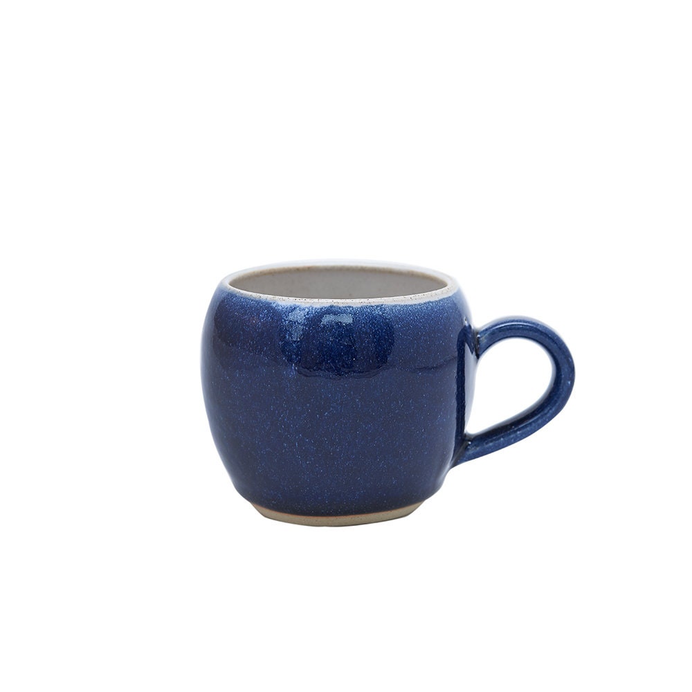 Ceramic Snug Mug Midnight Blue Glaze - Etsy UK