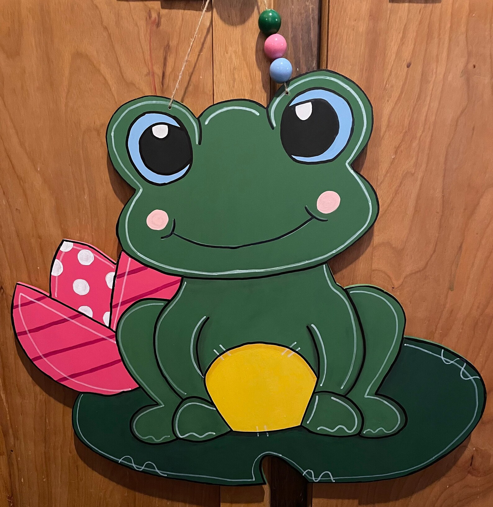 Frog Wooden Door Hanger - Etsy
