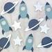 Space Cupcake Toppers, Set of 12 Rocket Ship Cupcake Toppers Outer ...