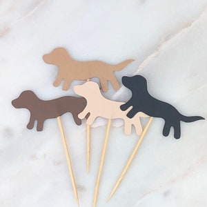 Puppy Dog Cupcake Toppers 12 Dog Toothpicks Dog Rescue | Etsy