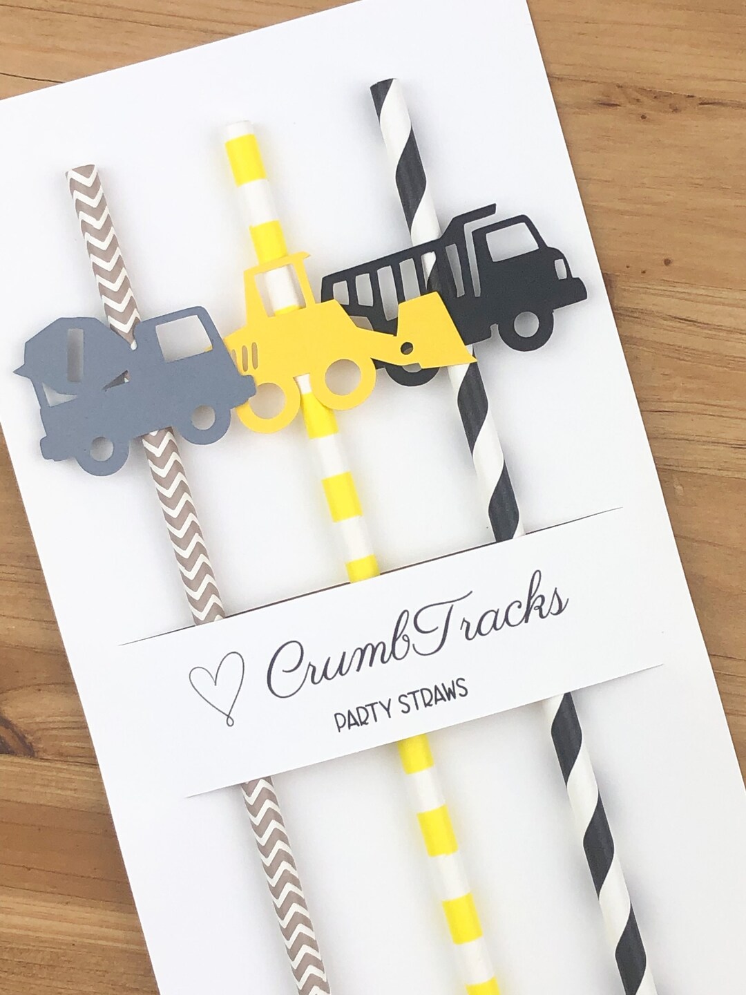 Construction Truck Party Straws - Etsy